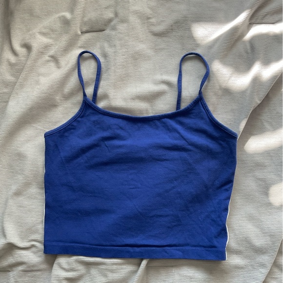 Forever 21 | Tops | Royal Blue Side Striped Spaghetti Strap Crop Top ...